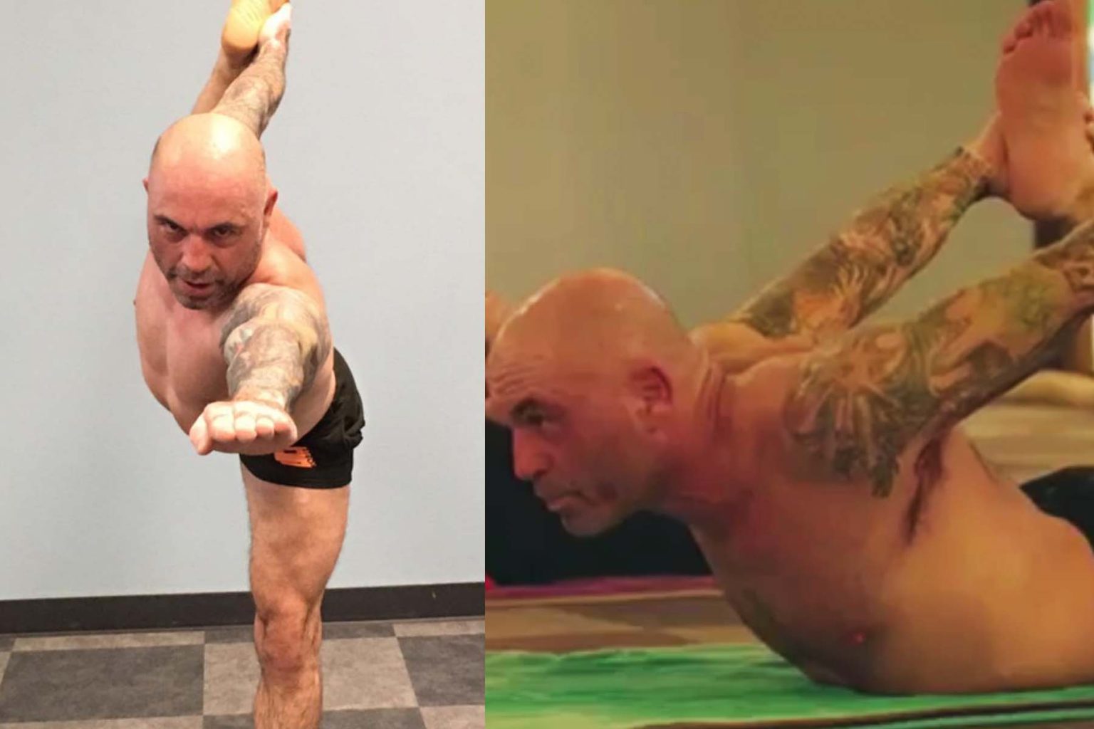 Before he was obsessed with Ice Baths, Rogan was heavily into Bikram yoga