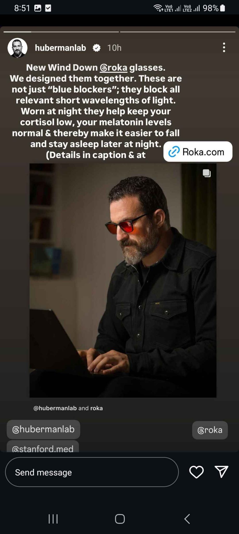 Andrew Huberman is trying to sell $165 red lens non prescription ...